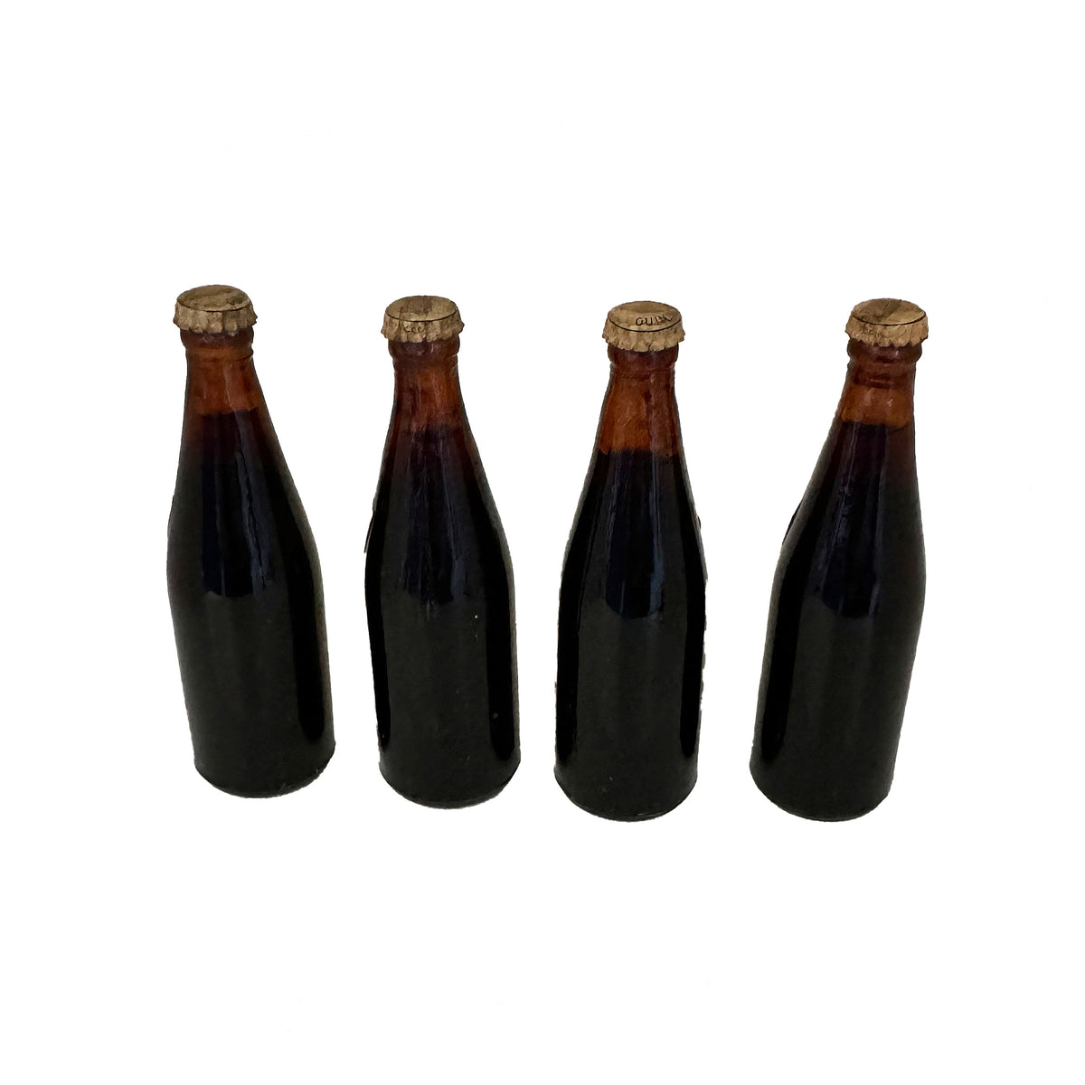 Miniature Set of 4 Guinness Bottles in Basket from the 1950s – Cobble ...